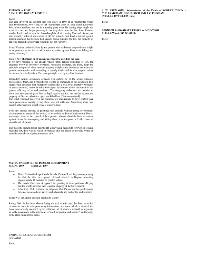 Ownership of Wild Animals and Public Lands: Analysis of Property Rights ...