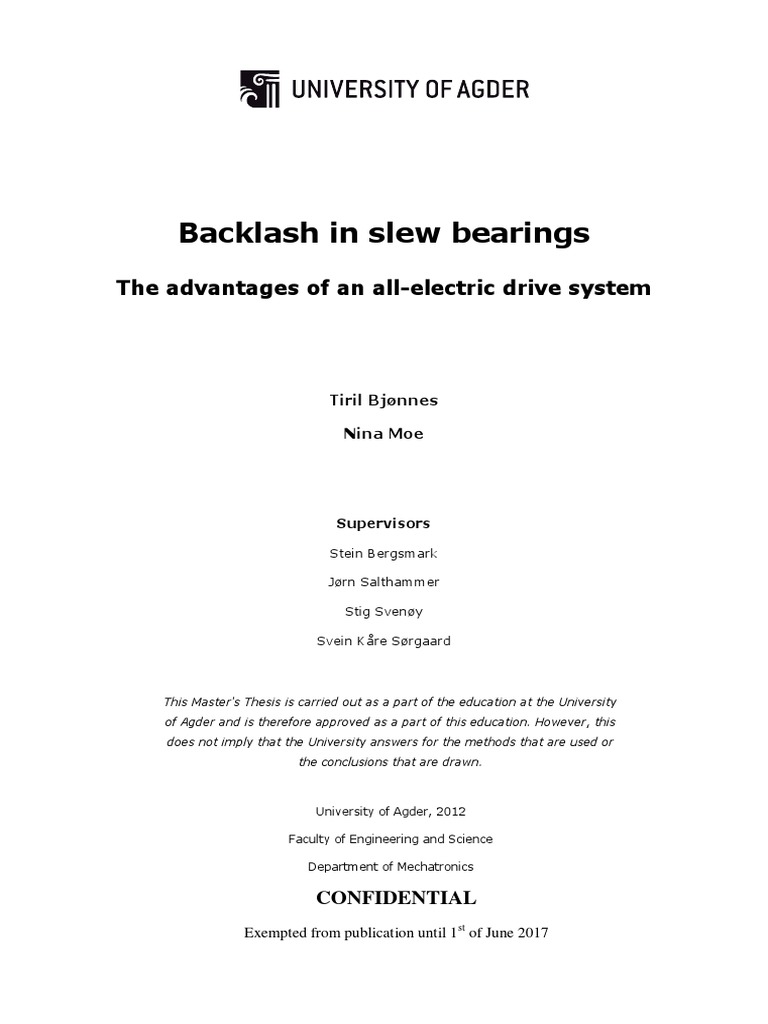 Backlash in Slew Bearings The Advantage in All Electrical Drive System ...