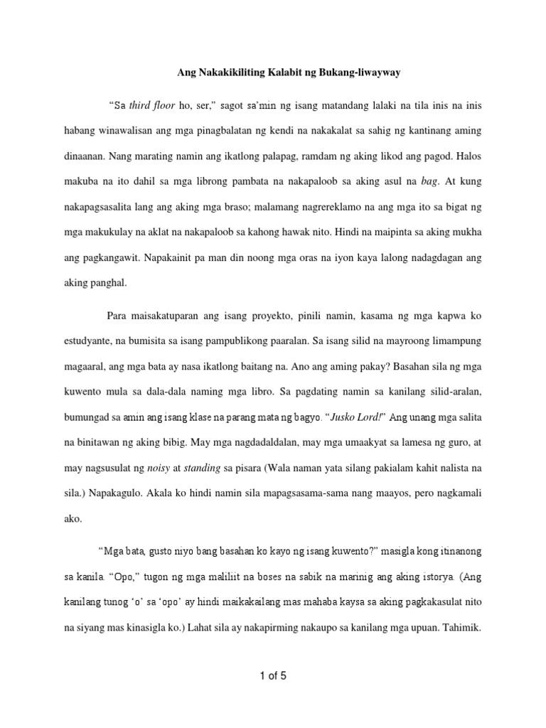 Ang Nakakikiliting Kalabit NG Bukang Liwayway | PDF