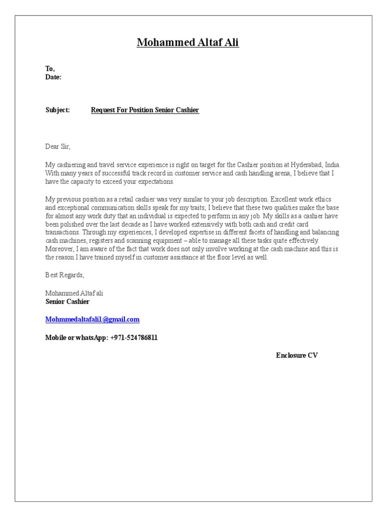 Mohammed Altaf Ali: To, Date | PDF