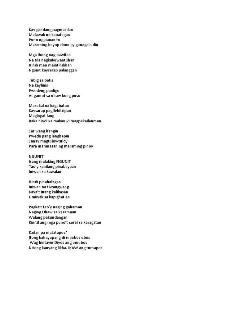 Tula Ni Junjun | PDF