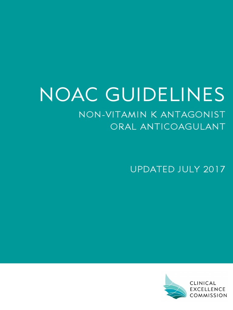 Noac Guidelines | PDF | Renal Function | Rtt