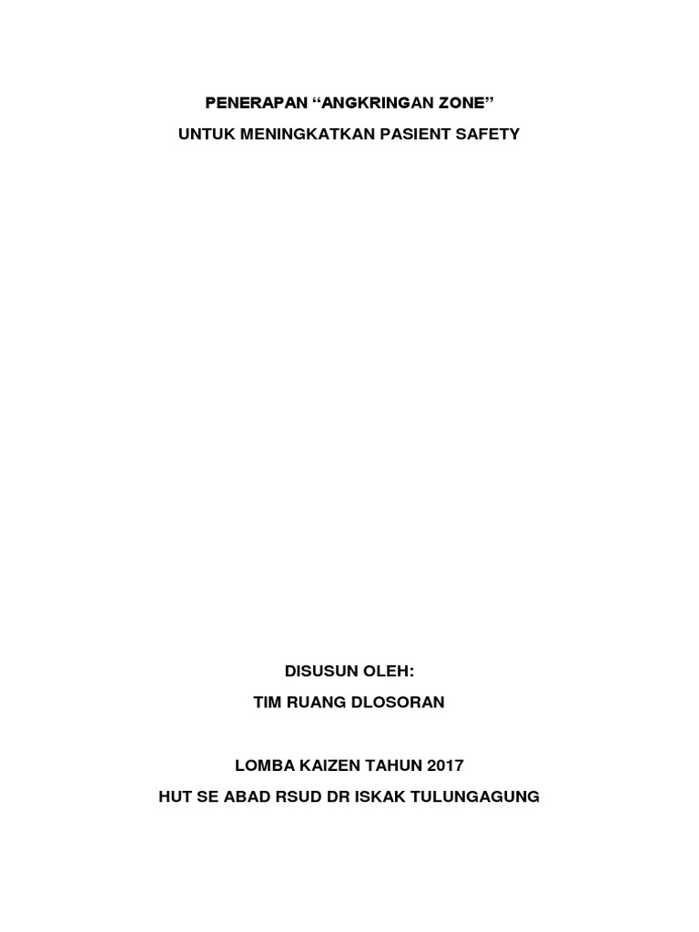 Contoh Risalah Kaizen (Lean Hospital) - 1 | PDF