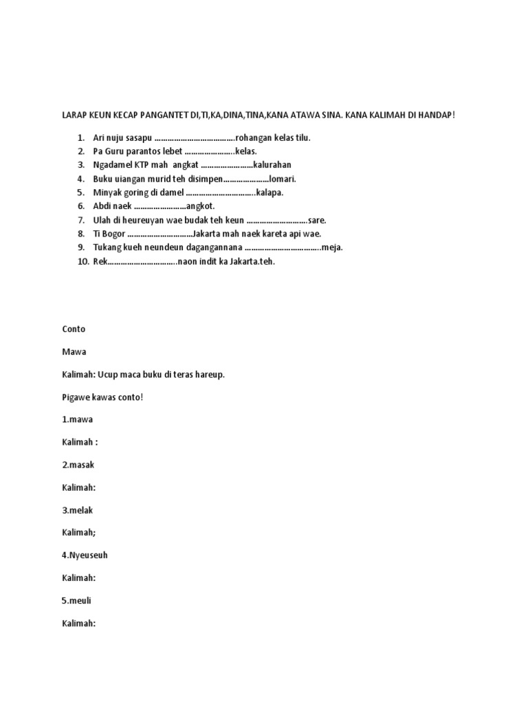 Larap Keun Kecap Pangantet Di | PDF