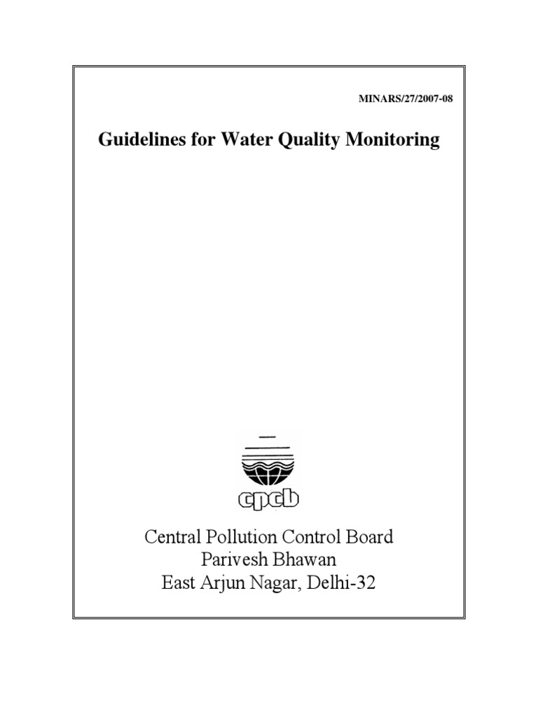 NewItem 116 Guidelinesof Waterqualitymonitoring 31.07.08 | PDF ...