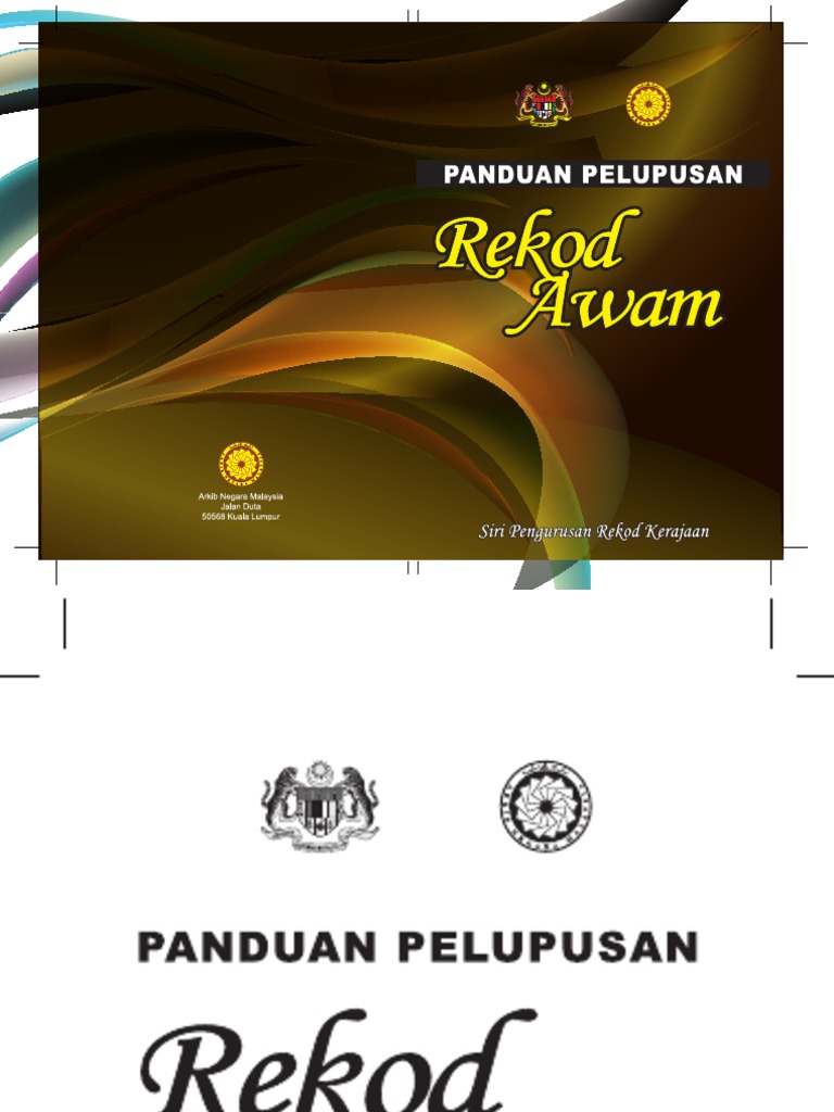 Panduan Pelupusan Rekod Awam Edisi Kedua PDF | PDF