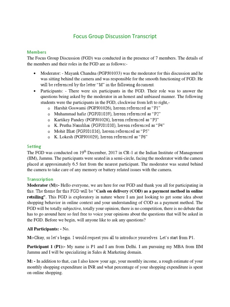 FGD Transcript Promotion Strategy Final Group2 | PDF | Integrated Truss ...
