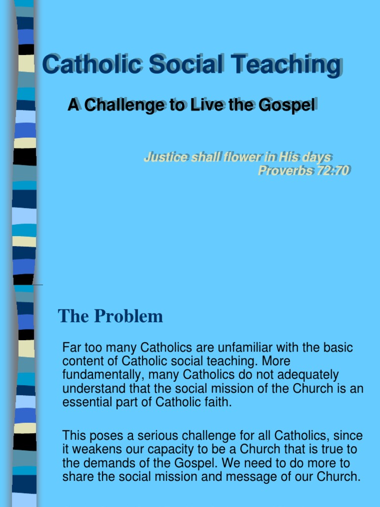 Catholic Social Teaching PowerPoint | Download Free PDF | Catholic ...