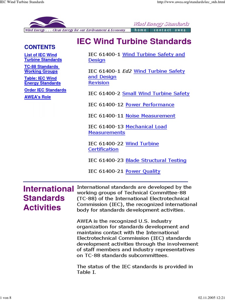 88065901-IEC-Wind-Turbine-Standards.pdf | Wind Power | Wind Turbine