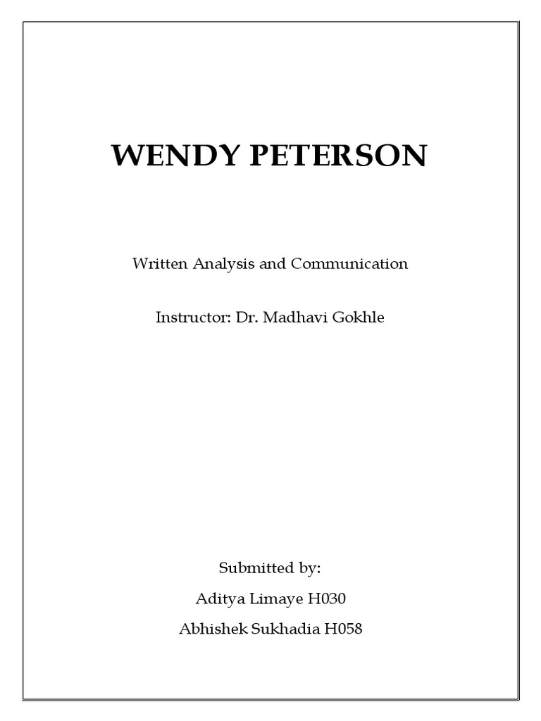 Wendy Peterson WAC Report | PDF | China | World Politics
