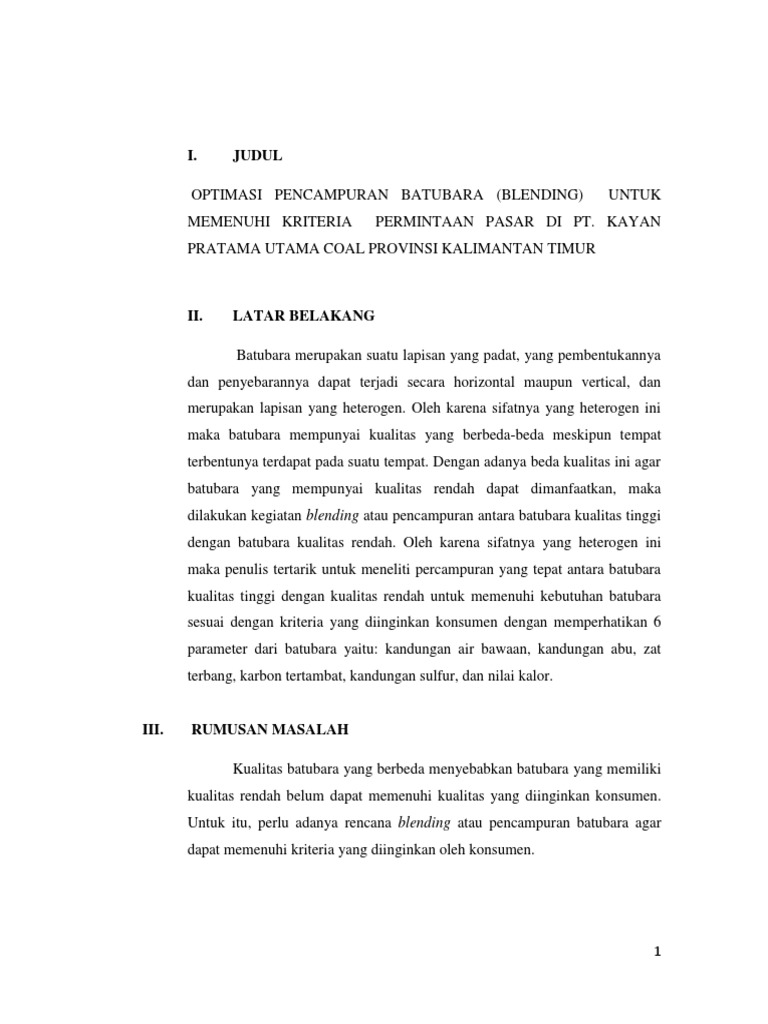 Proposal KPUC Benar | PDF