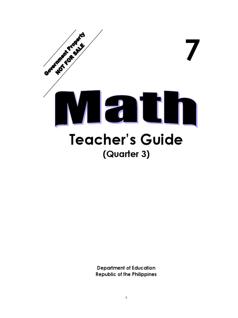 Math 7 TG (Q3&Q4) Front&BackCover | PDF