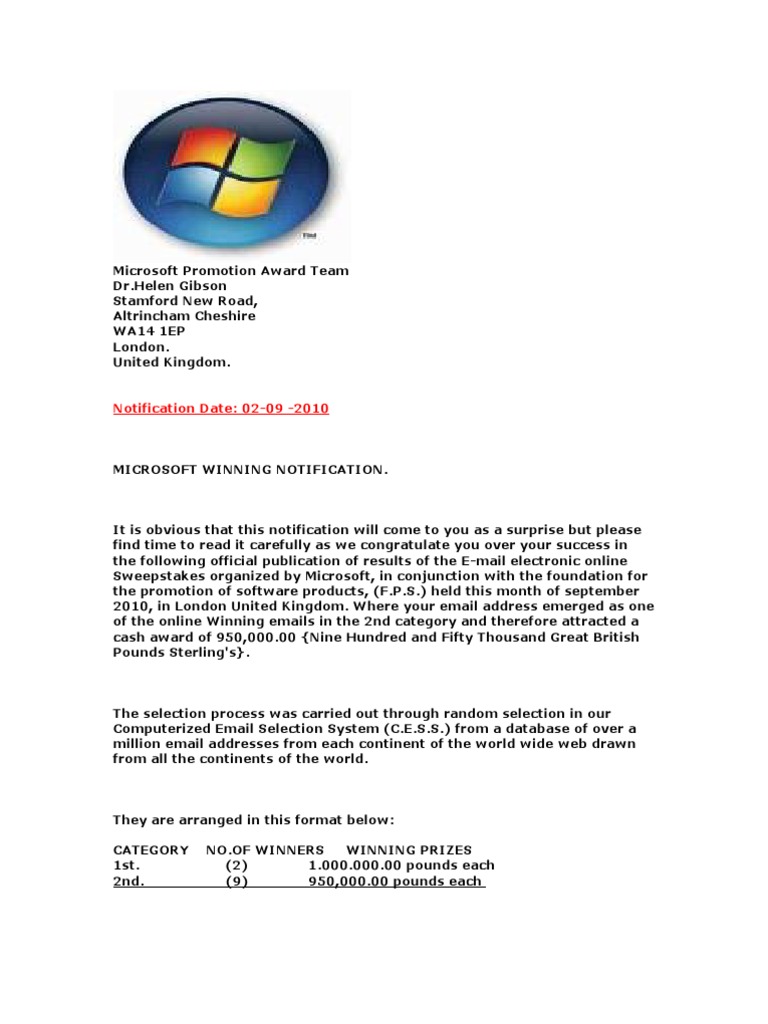 Microsoft Promotion Award Team | PDF | Computing | Cyberspace