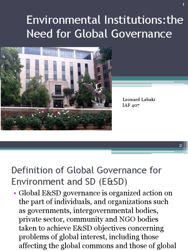 Environmental Institutions | PDF | United Nations Framework Convention ...