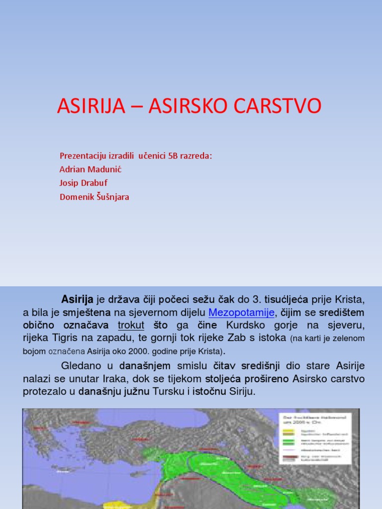 Asirija - Asirsko Carstvo | PDF