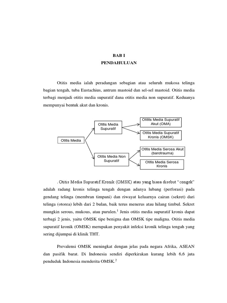 Anatomi Telinga Tengah dan Etiologi Otitis Media Supuratif Kronik | PDF