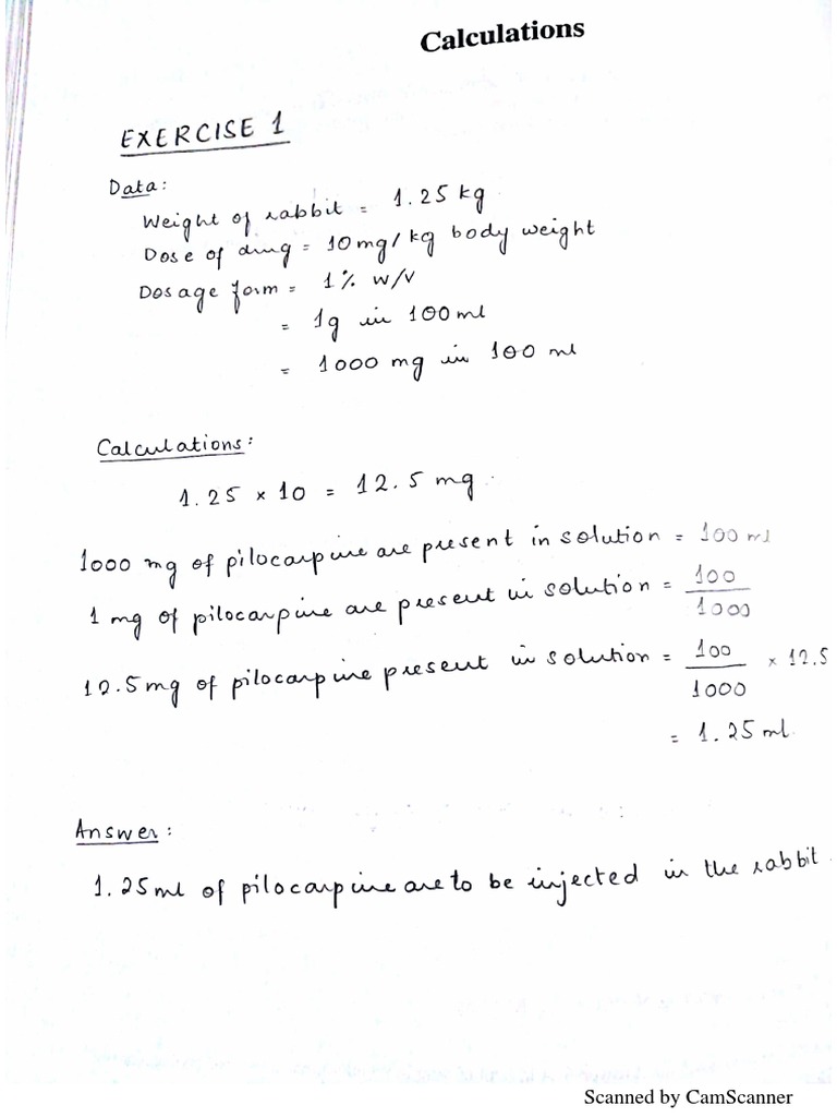Calculations | PDF