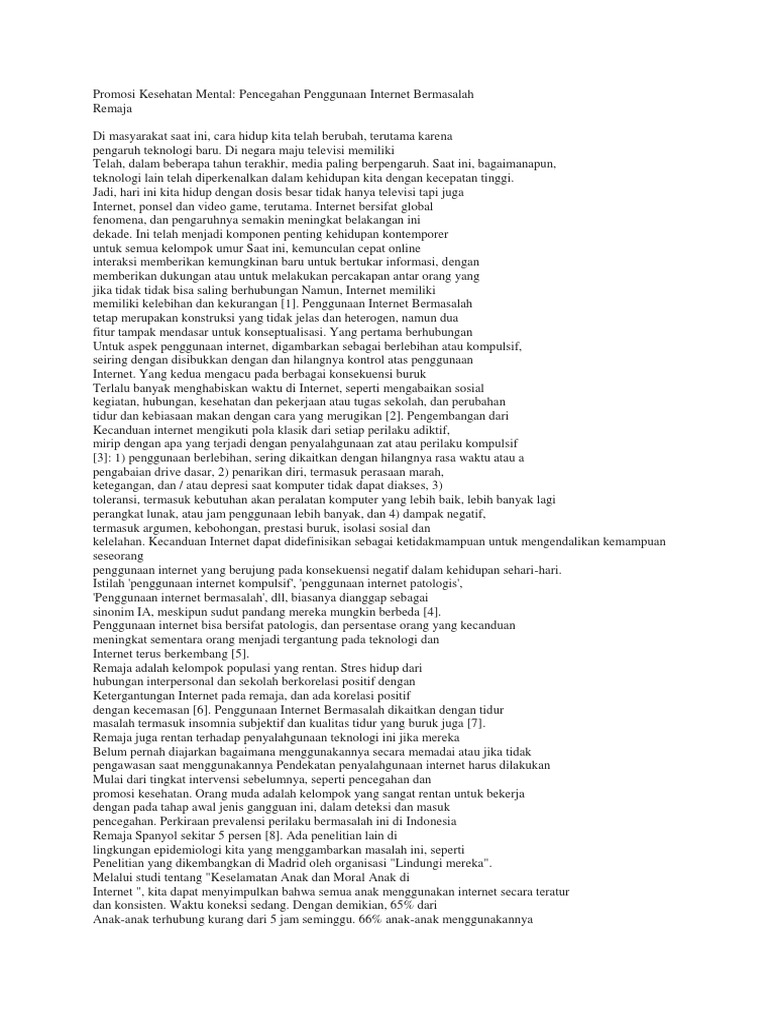 Promosi Kesehatan Mental | PDF