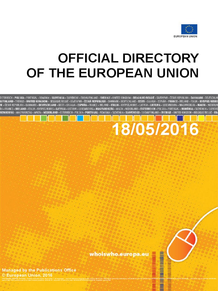 EUWhoiswho 12 en | PDF | Politics Of The European Union | European Union