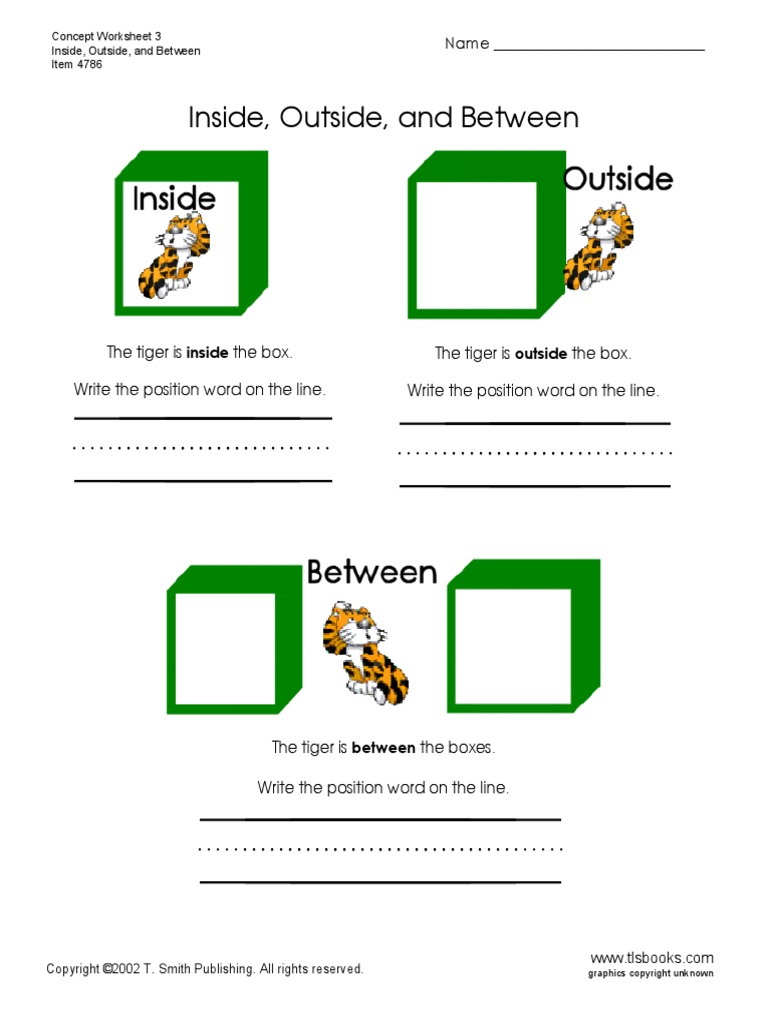 Concept Worksheet 3 Inside, Outside, and Between Item 4786 | PDF | Home ...