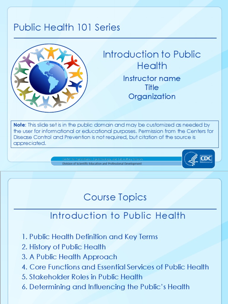 Introduction To Public Health | PDF | Preventive Healthcare | Cholera