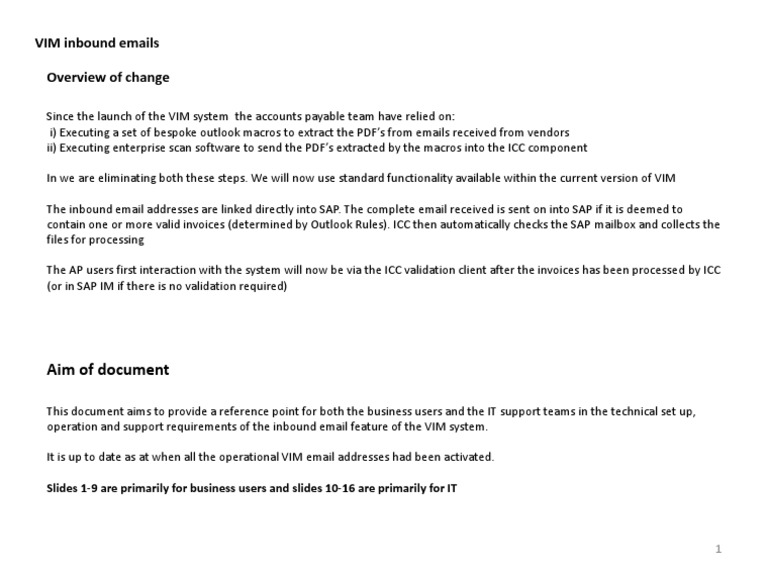VIM Inbound Email | PDF | Computers