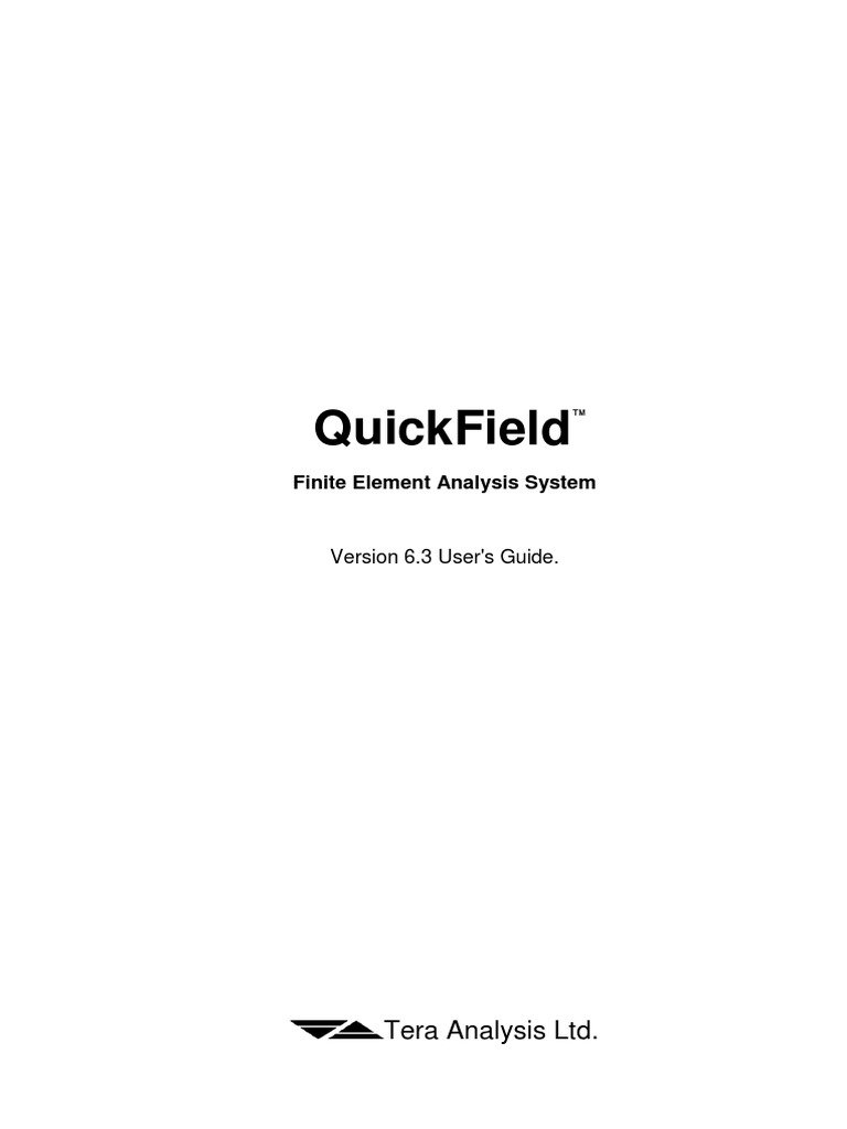 Manual QuickField | PDF | Inductance | Magnetic Field