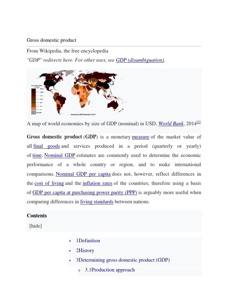 Wiki GDP | PDF | Purchasing Power Parity | Gross Domestic Product