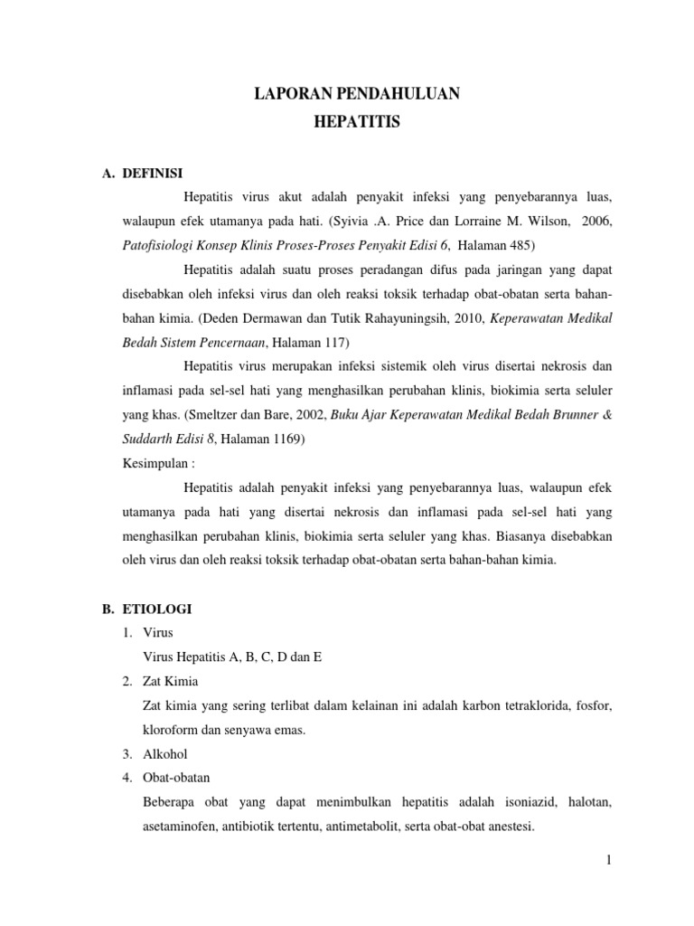 LP Hepatitis & Daftar Pustaka | PDF