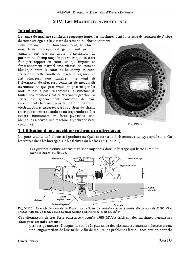 14 Les Machines Synchrones | PDF | Générateur électrique | Équipements électriques