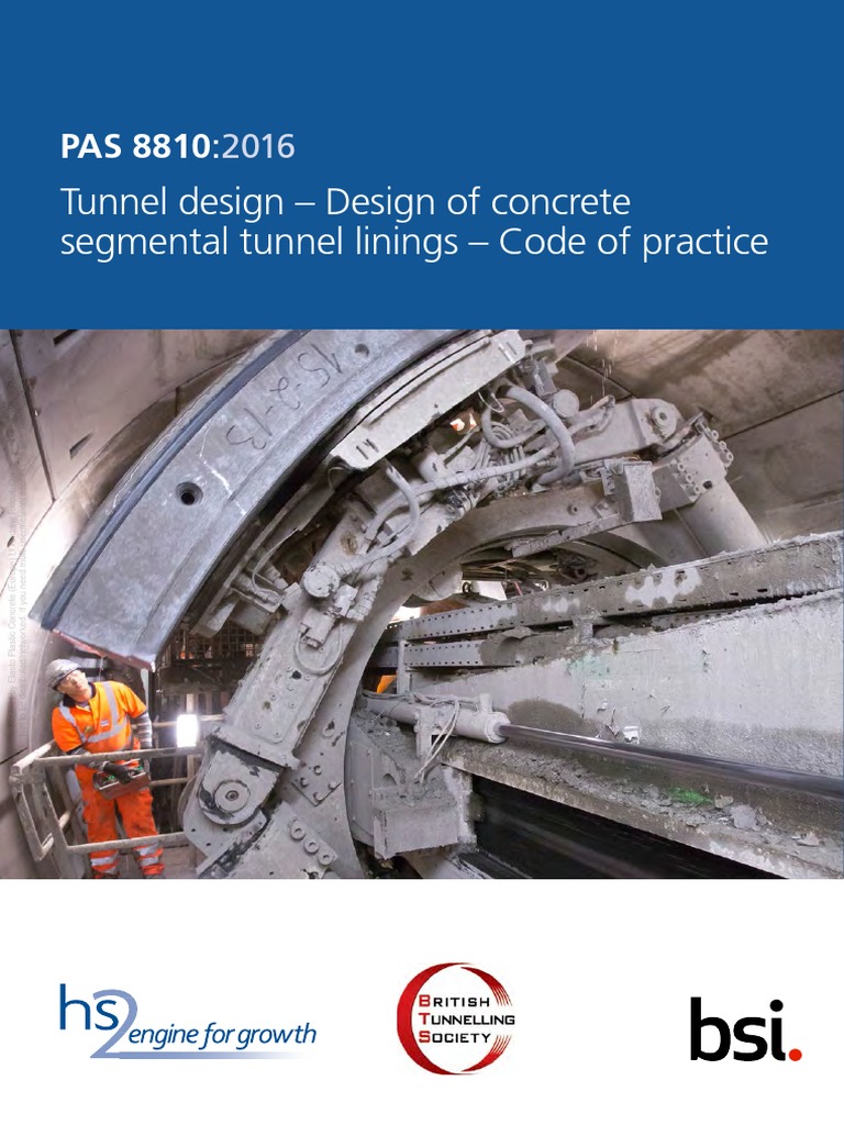 PAS 8810 2016 Tunnel Design Code of Practice | PDF | Concrete ...