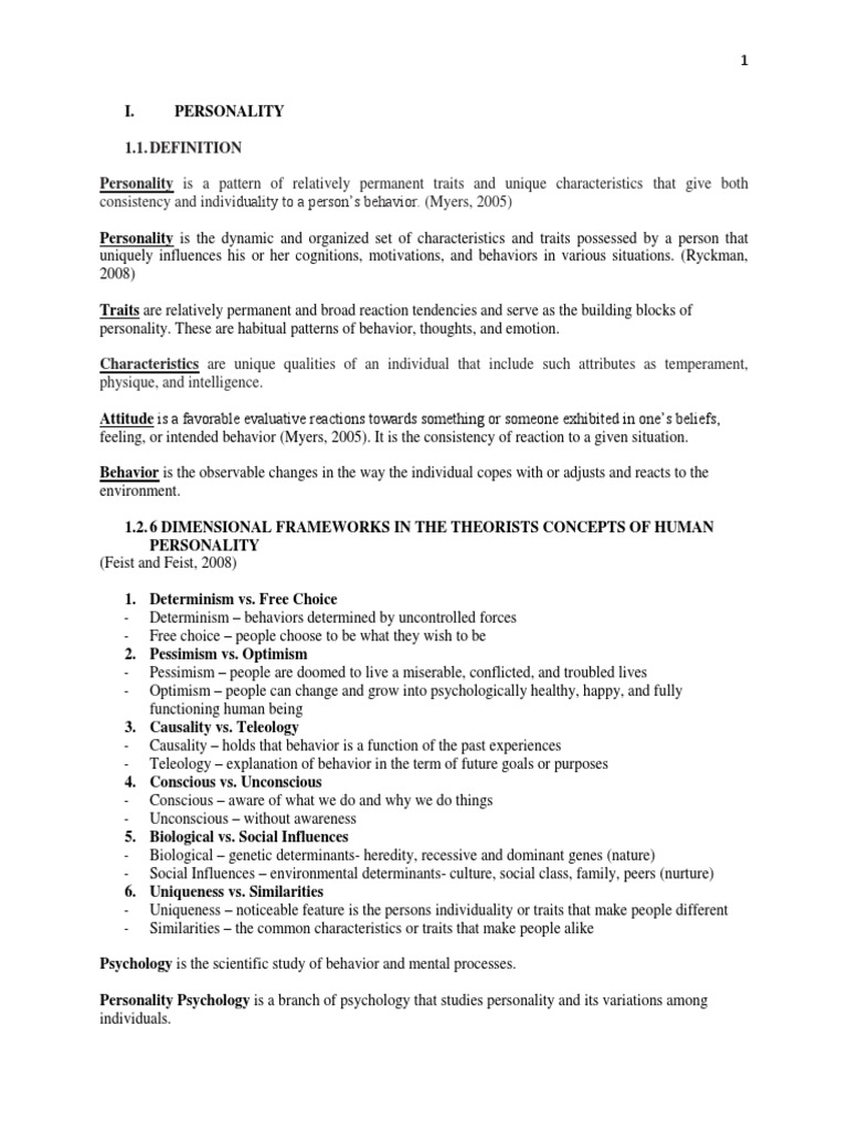Understanding Personality Theories and Traits | PDF | Id | Personality Type