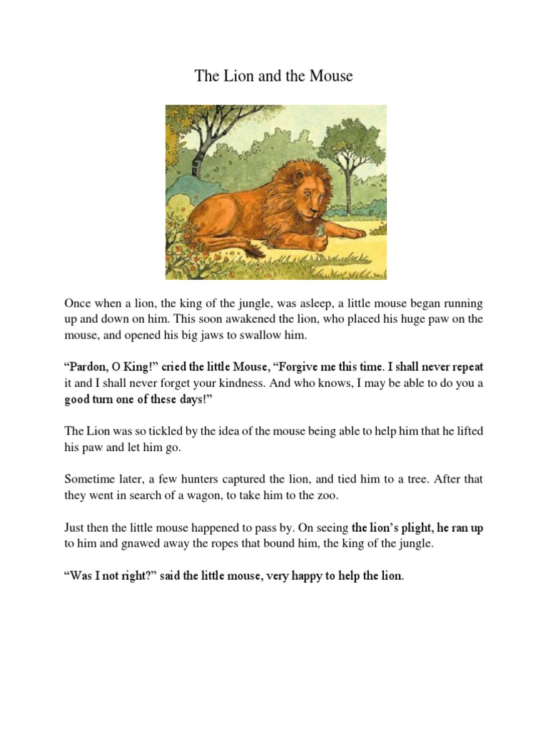 The Lion and The Mouse | PDF
