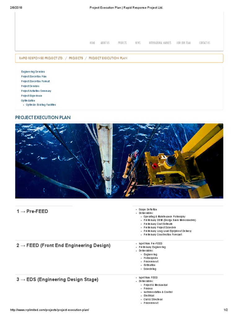 Project Execution Plan - Rapid Response Project LTD | PDF | Engineering ...