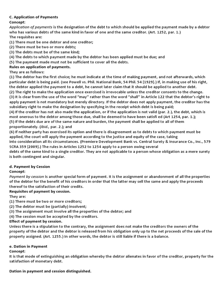 Application of Payment | PDF | Assignment (Law) | Guarantee