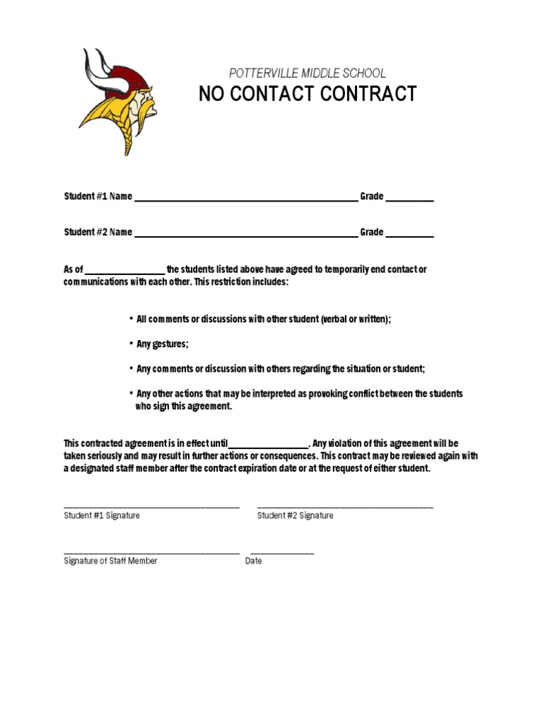 No Contact Contract | PDF | Government | Justice