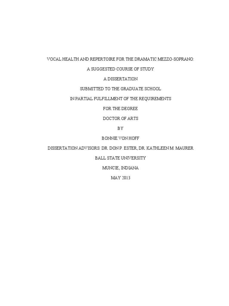 Dramatic Mezzo Soprano | PDF | Singing | Opera
