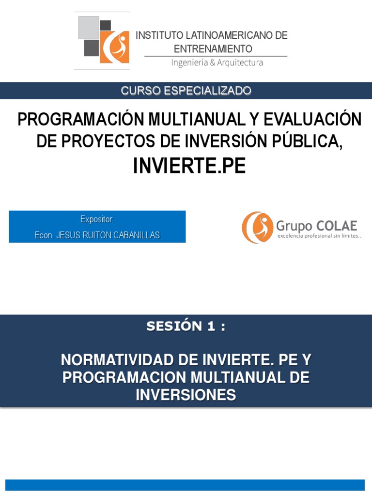 Curso - Programaci - N - Multianual - INVIERTE - PE - 1 - .PDF Filename UTF-8''Curso ...