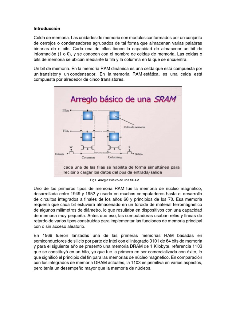 Memoria Ram | PDF | Memoria dinámica de acceso aleatorio | Memoria de ...