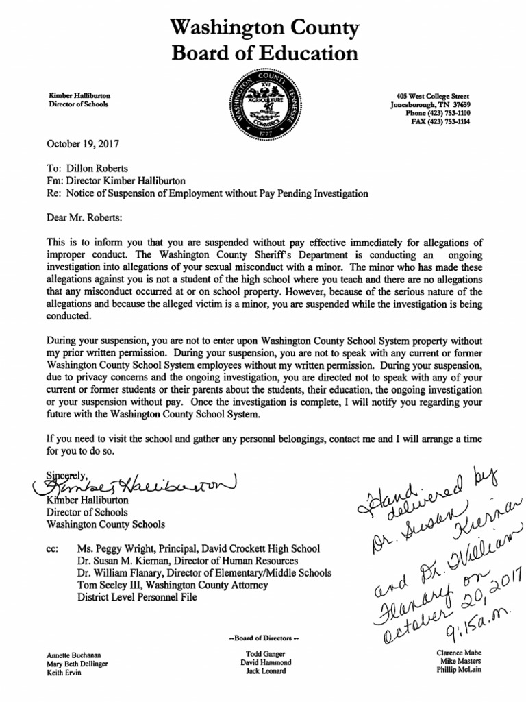 Suspension Notice for Employee Misconduct | PDF | Misconduct | Government