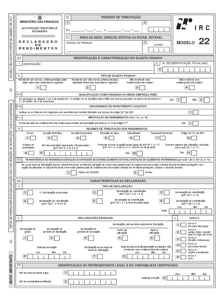 M22 Irc | PDF | Impostos | Portugal