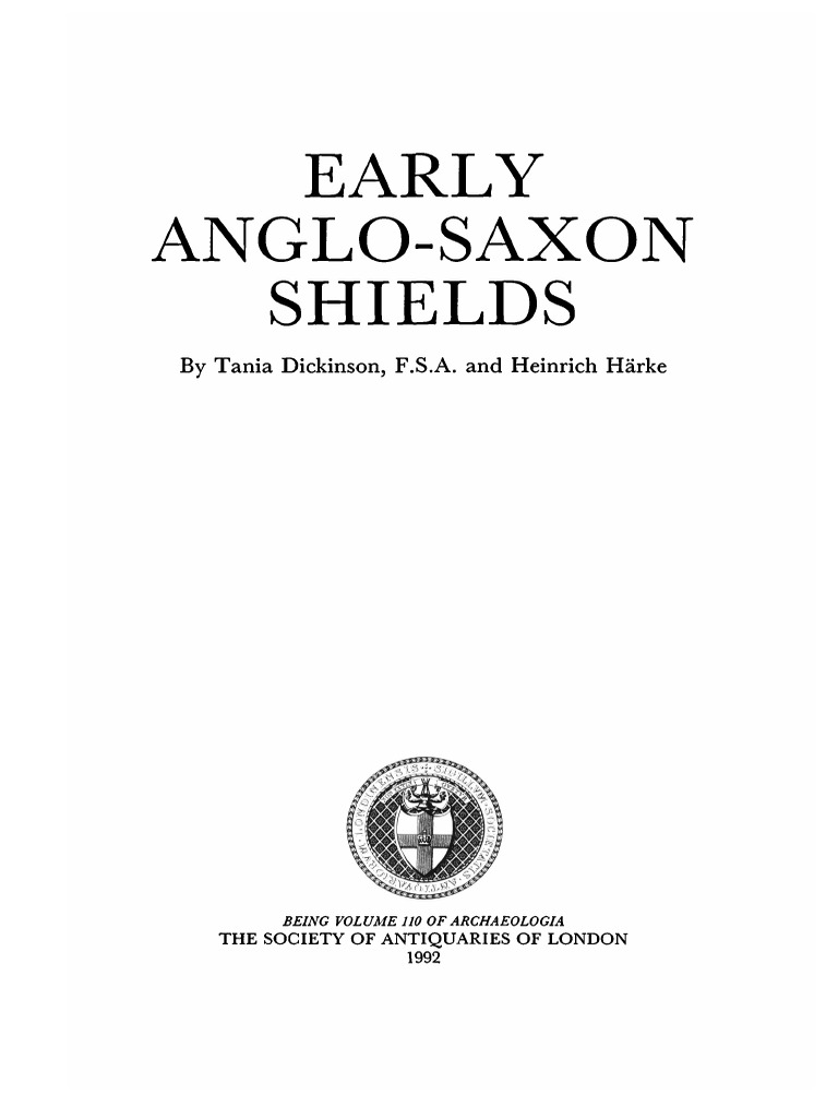 Early Anglo-Saxon Shields 1992 PDF | PDF | Anglo Saxons | Cluster Analysis