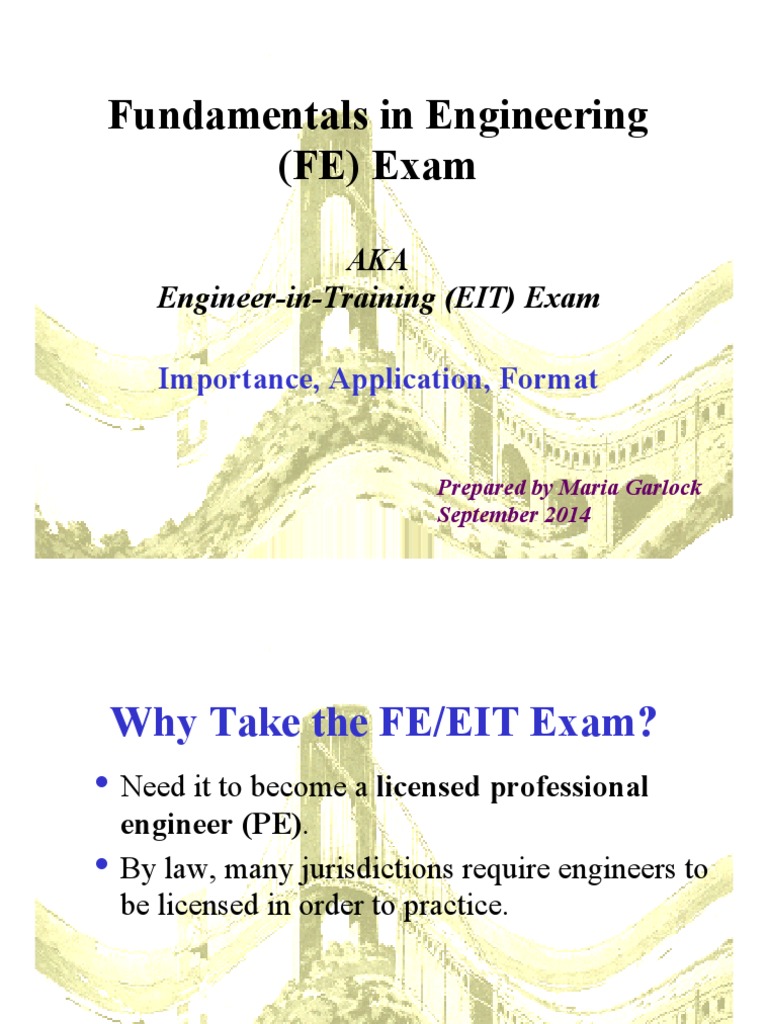 Fundamentals in Engineering (FE) Exam | PDF