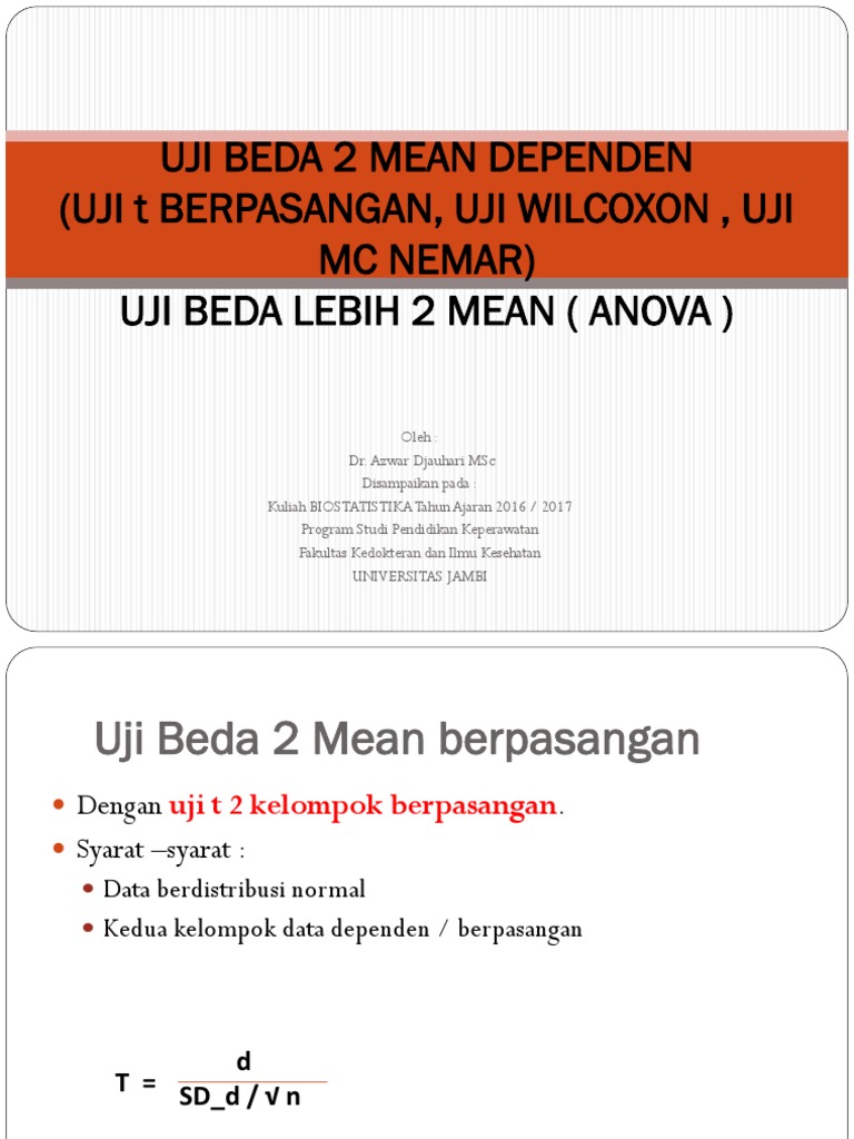 Uji Beda 2 Mean Dependen2x-1 | PDF
