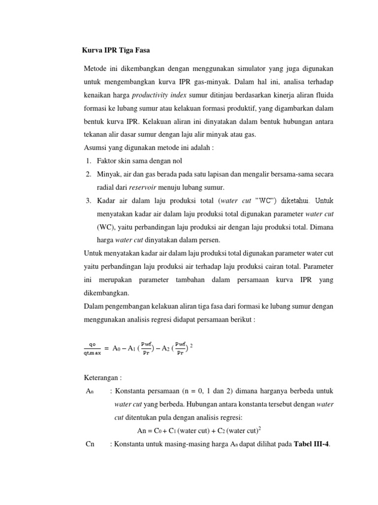Kurva IPR Tiga Fasa | PDF | Metode & Bahan Ajar