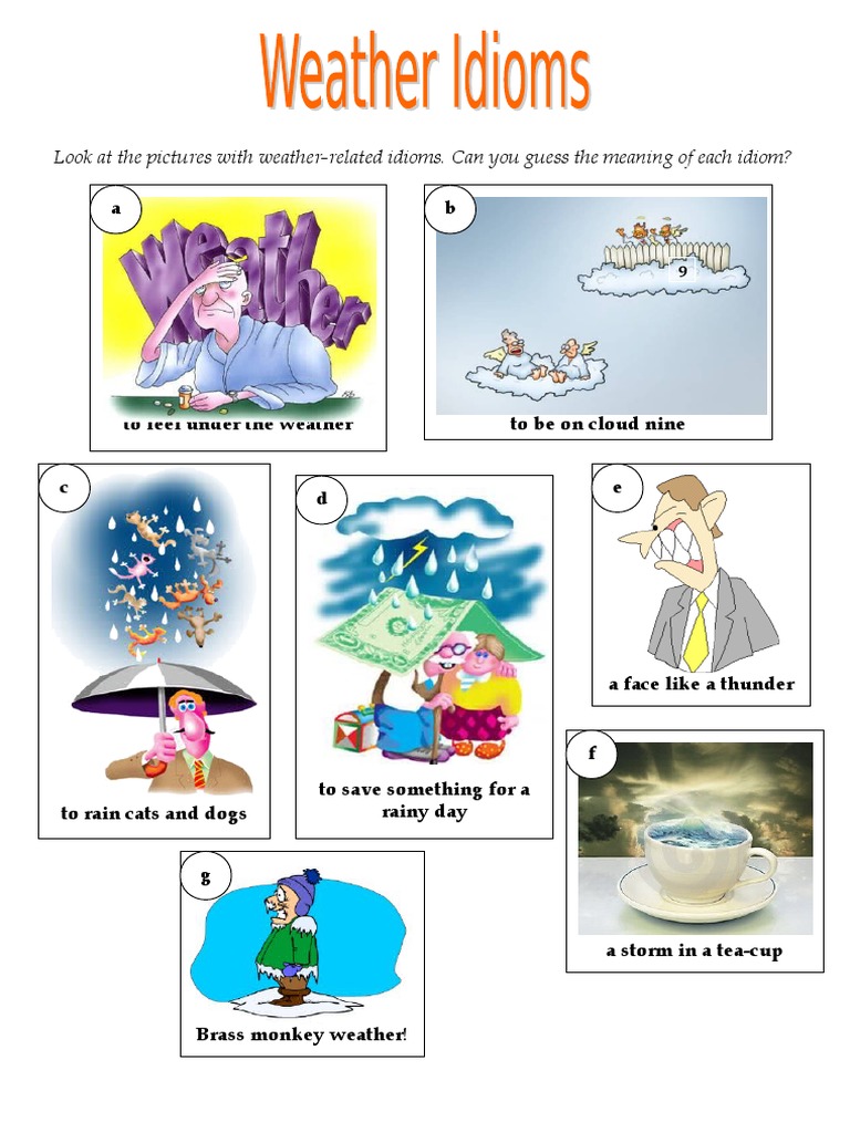 Weather Idioms | PDF | Weather