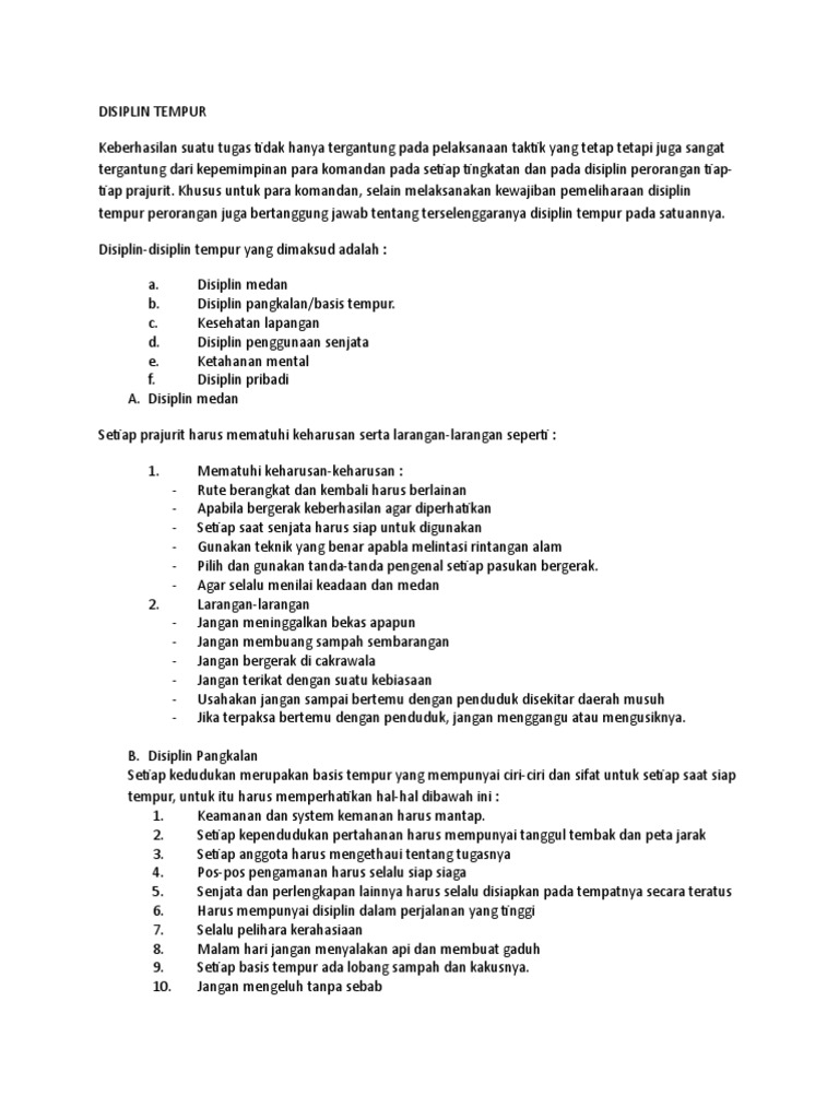 Disiplin Tempur | PDF