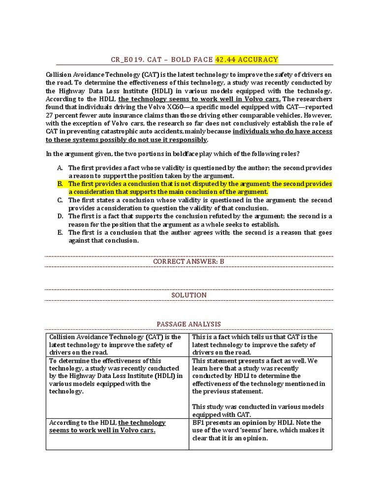 CAT Collision Avoidance Technology Accuracy | PDF | Argument | Traffic ...