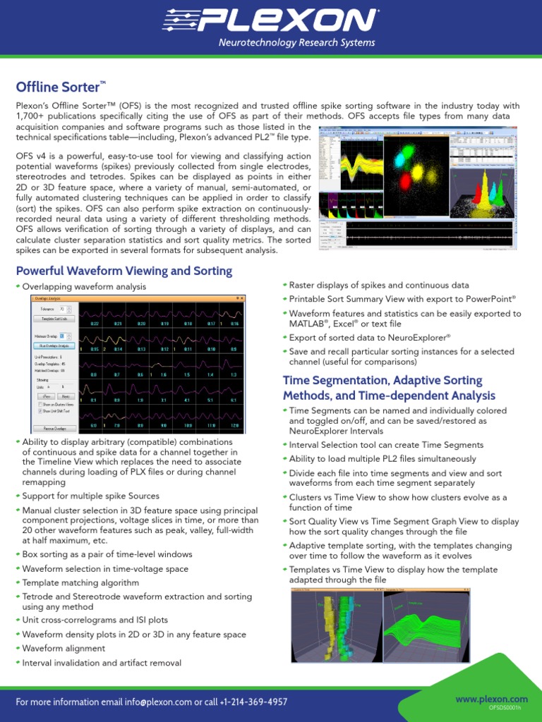 Offline Sorter Data Sheet | PDF | Cluster Analysis | Fast Fourier Transform