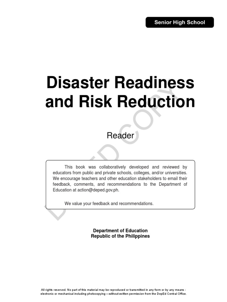 DRRR Reader | PDF | Hazards | Natural Hazards